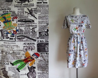 Newspaper dress | Etsy