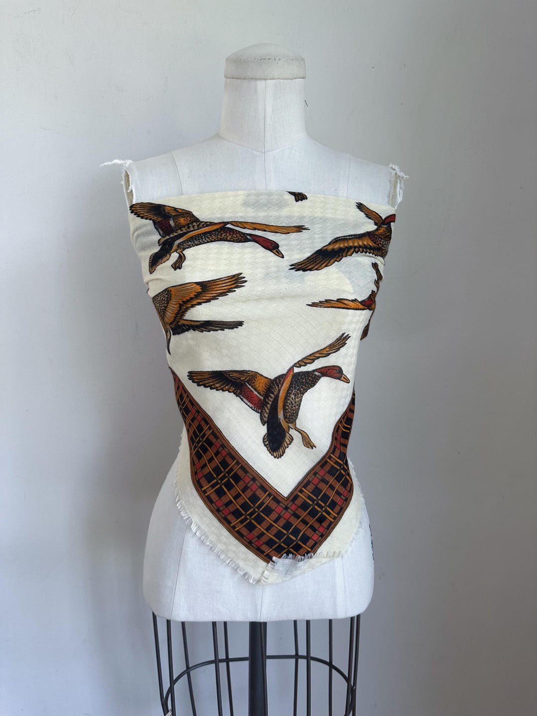 Vintage 1980s Duck Novelty Print Large Scarf - Etsy