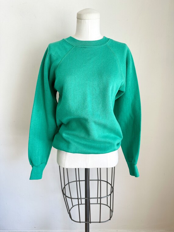 80s vintage emerald green and black plaid 40s style m… - Gem