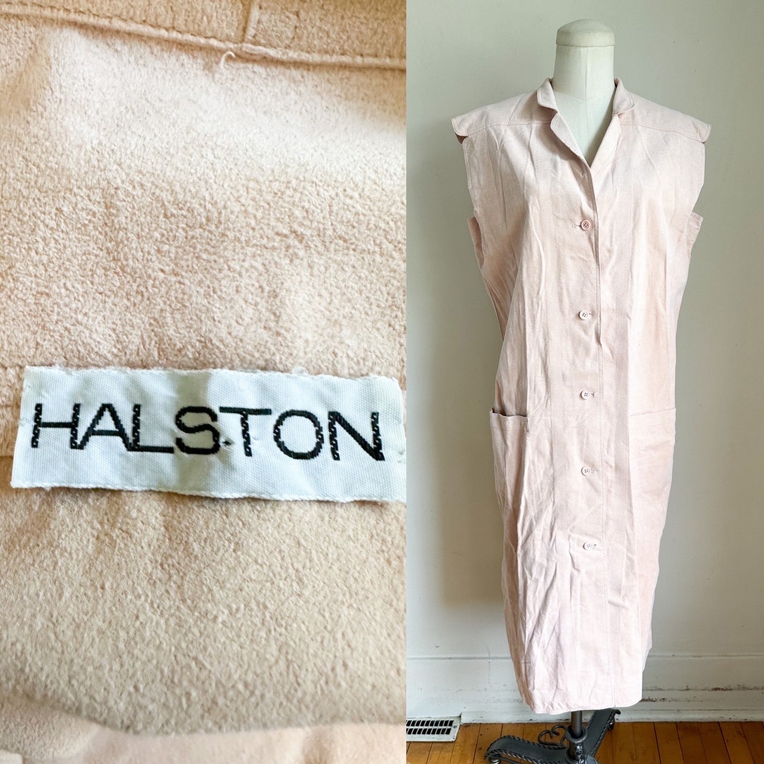 Vintage 1970s Blush Pink Halston Ultra Suede Dress / L-XL - Etsy