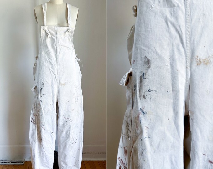 Vintage RARE 1940s WWII Gunner Smock White Overalls / M-L - Etsy