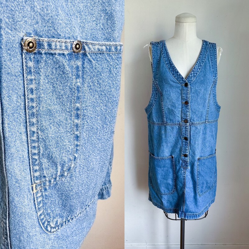 Denim Jumper Dress - Etsy