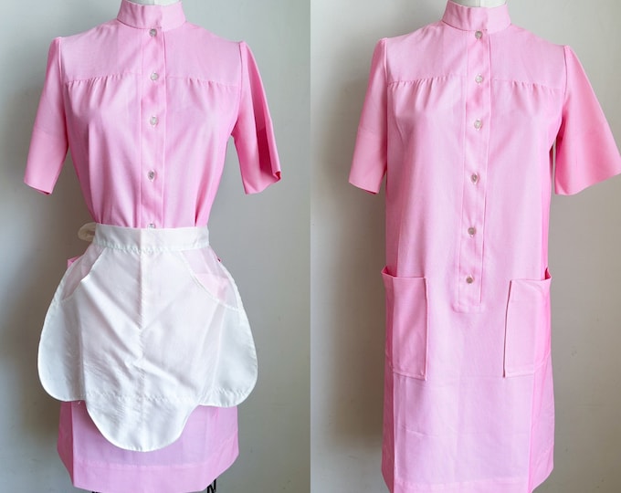Vintage 1960-70s Waitress Uniform Dress / Size M - Etsy UK