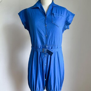 Will NOT Ship Until 4-15 // Vintage 1930s-40s Blue Gym Uniform Romper ...