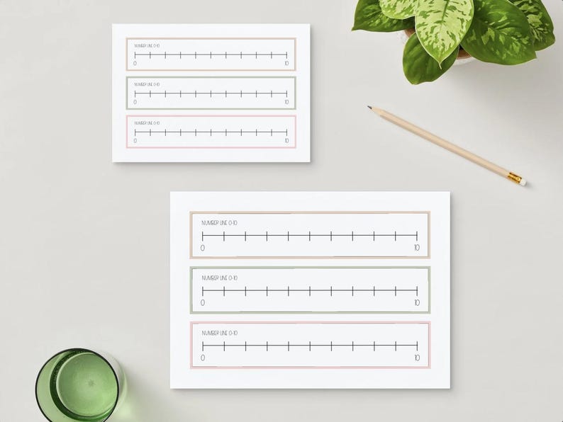 Multiplication Chart & Number Lines, Poster Worksheets - Etsy