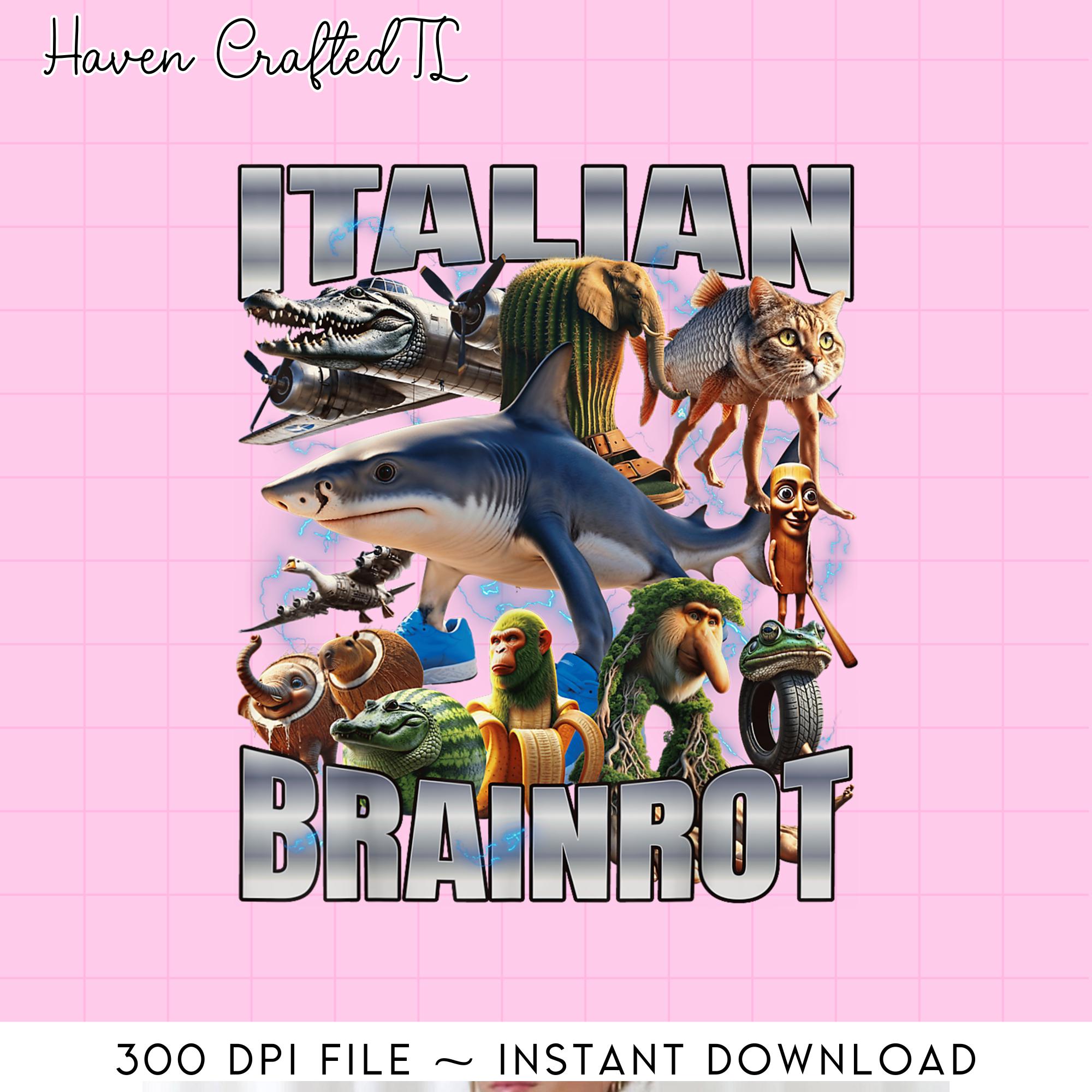 Italian Brainrot Png, Funny Meme Png for Guys, Italian Brainrot Animals ...