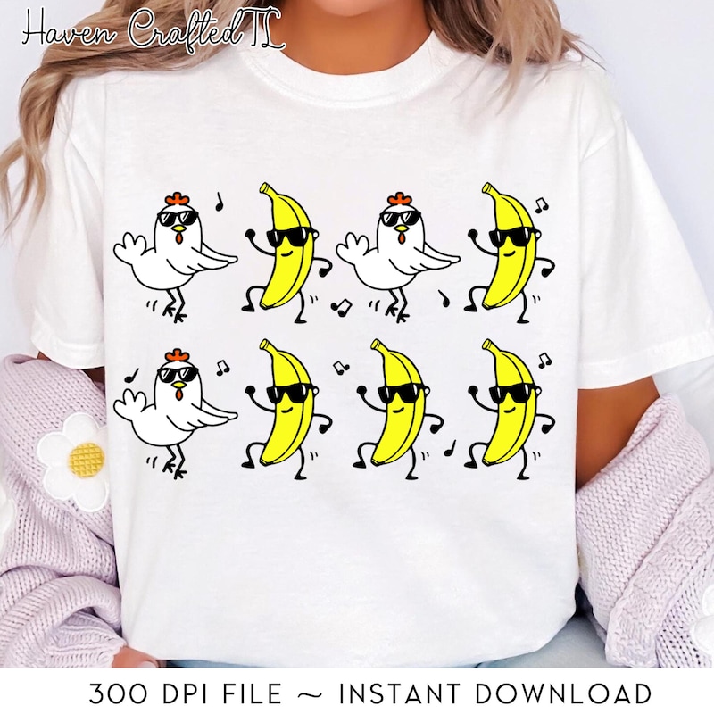 Chicken and Banana Png - Etsy