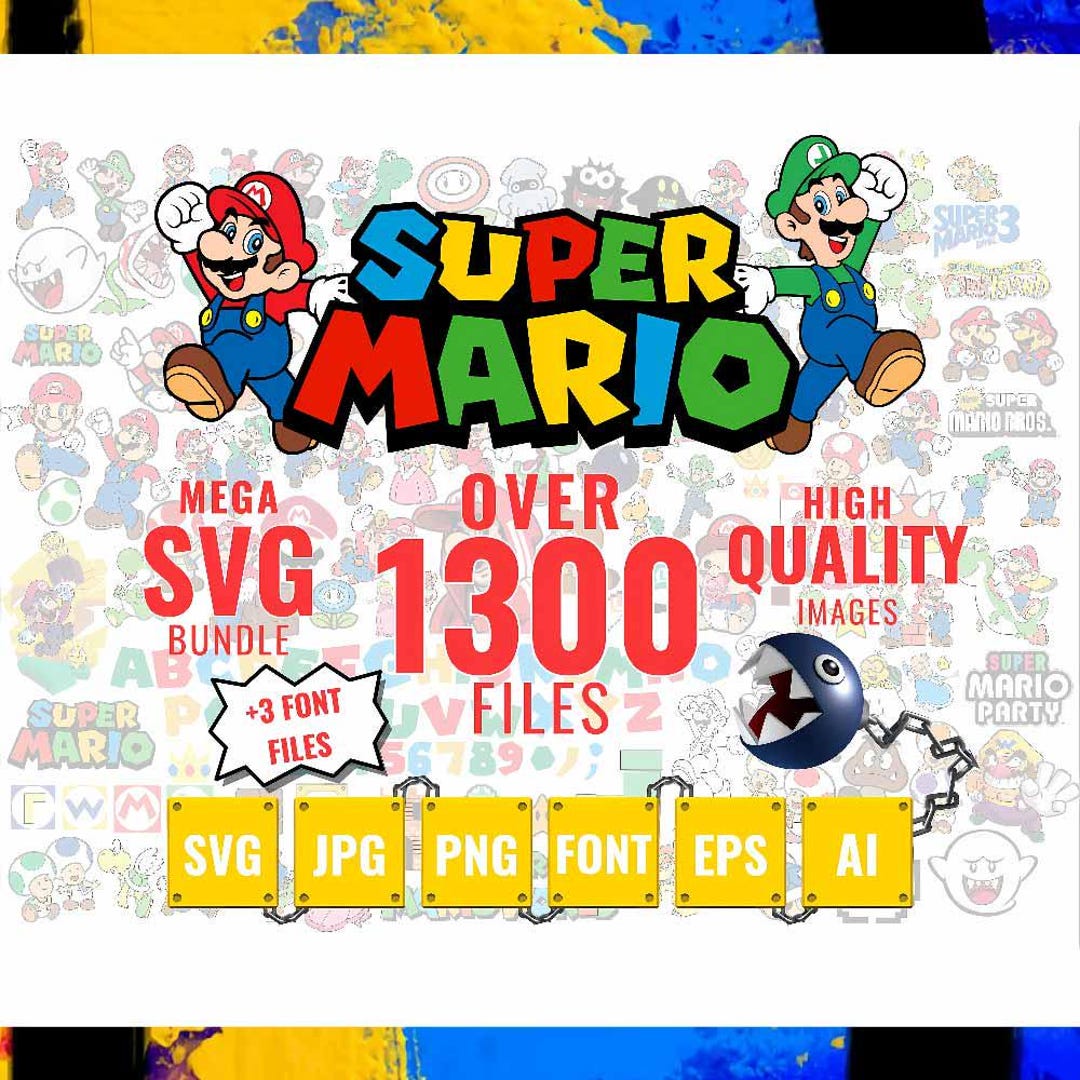 Super Mario SVG Bundle for Cricut and Sublimation, Mario Cut Files ...