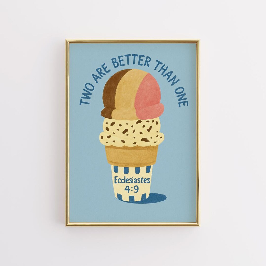 Two Are Better Than One Wall Art, Ecclesiastes 4:9 Print, Christian ...