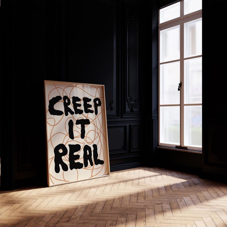Creep It Real Wall Art, Funny Halloween Quote Print, Spooky Season ...