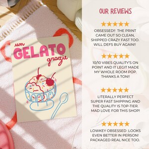 Retro Gelato Print, Italian Ice Cream, Kitchen Decor - Etsy