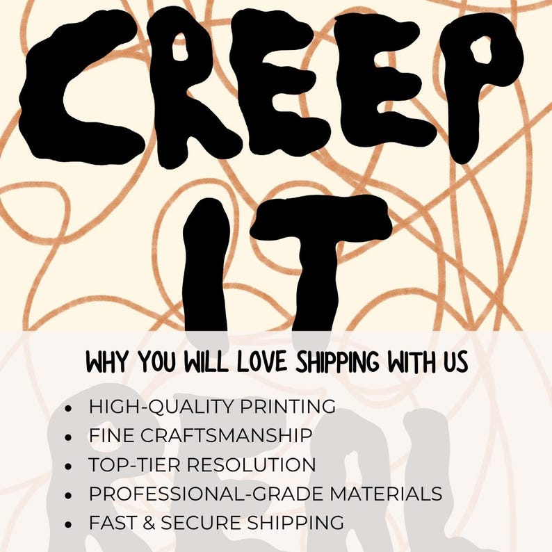 Creep It Real Wall Art, Funny Halloween Quote Print, Spooky Season ...