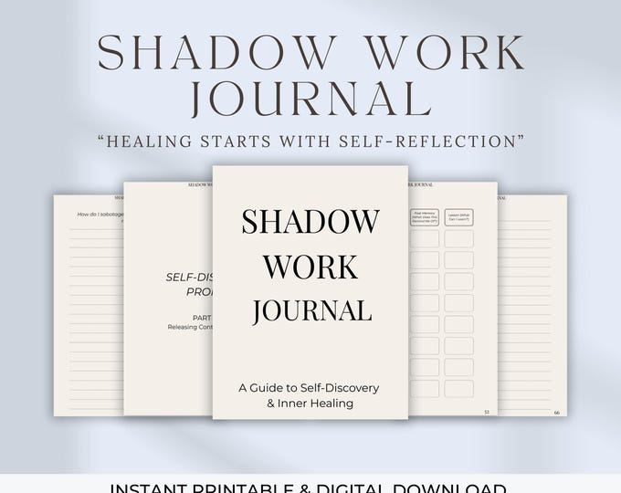 Shadow Work Journal & Guide, Shadow Workbook, Self-discovery Prompts ...