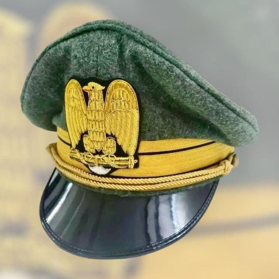WW2 WWII Italian Fascist Officer Visor / Hat / Cap Reproduction - Etsy
