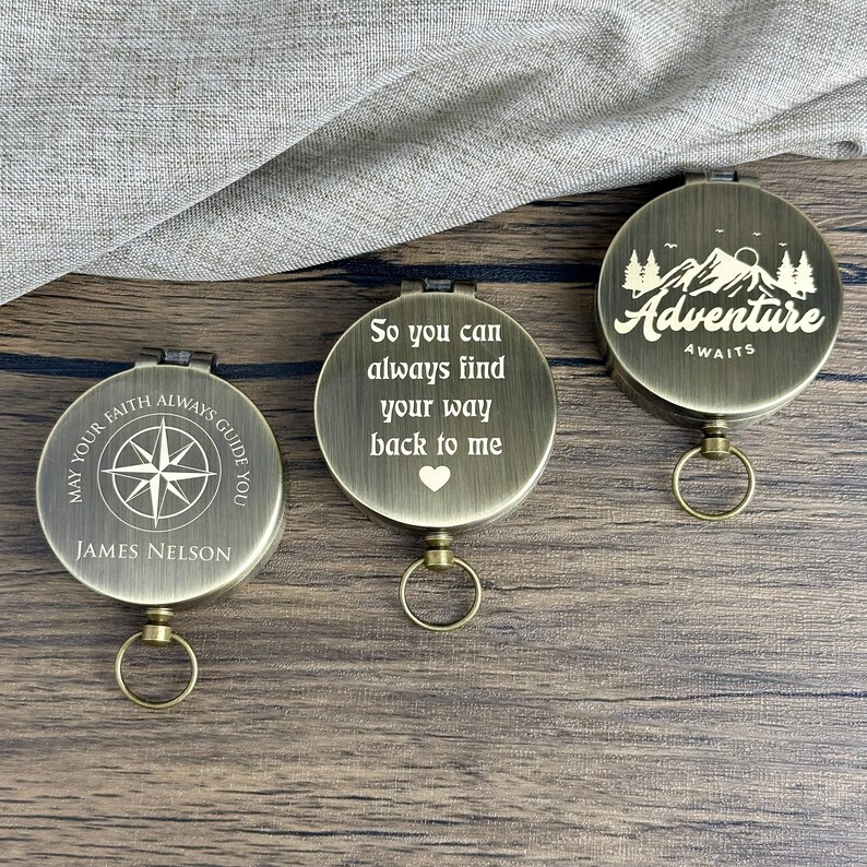 Personalized Brass Compass Engraved Compass Expedition Compass Compass ...