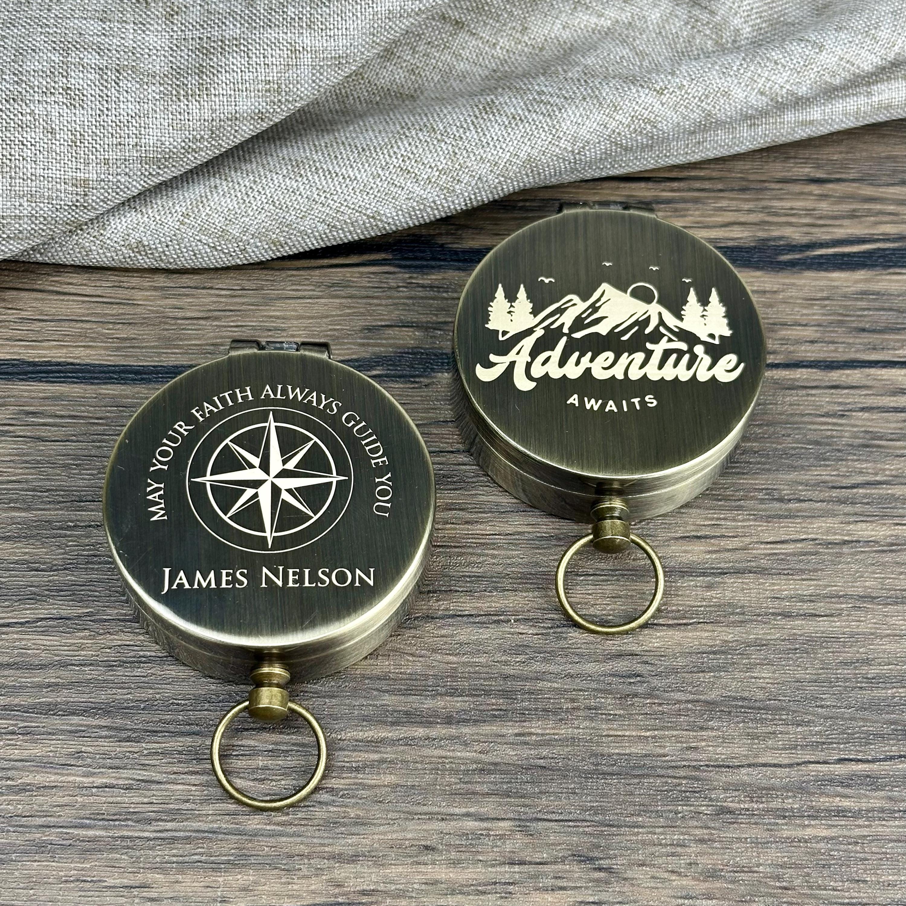 Personalized Brass Compass Engraved Compass Expedition Compass Compass ...