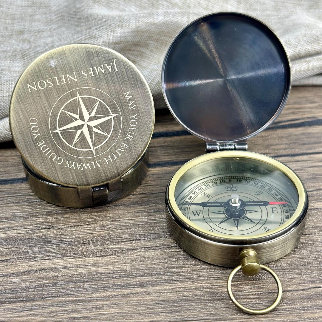 Personalized Brass Compass Engraved Compass Expedition Compass Compass ...