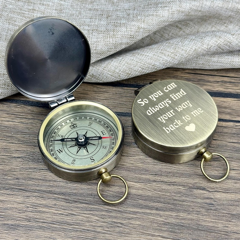 Personalized Brass Compass Engraved Compass Expedition Compass Compass ...