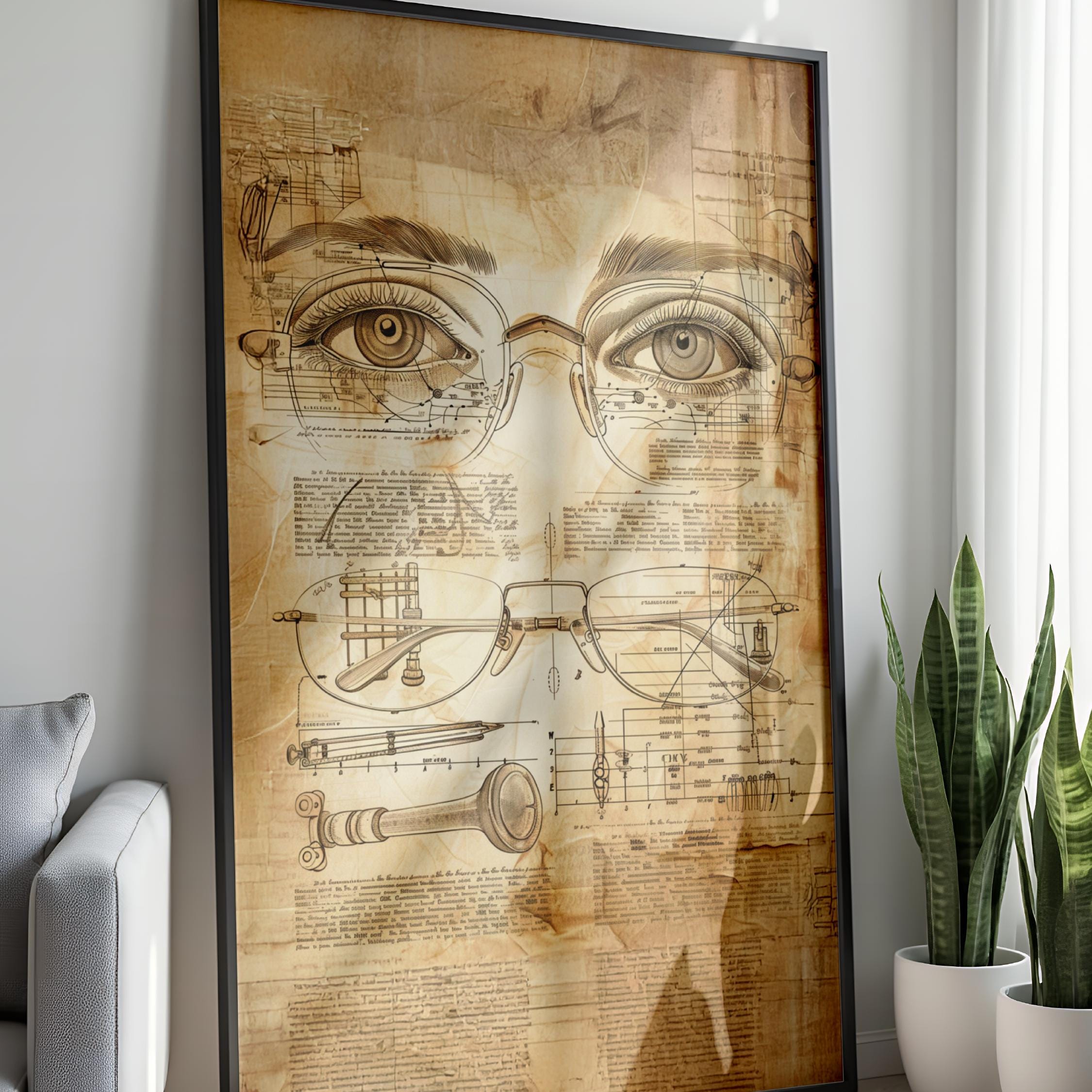 Vintage Eye Anatomy Wall Art Set, Ophthalmology Medical Posters ...