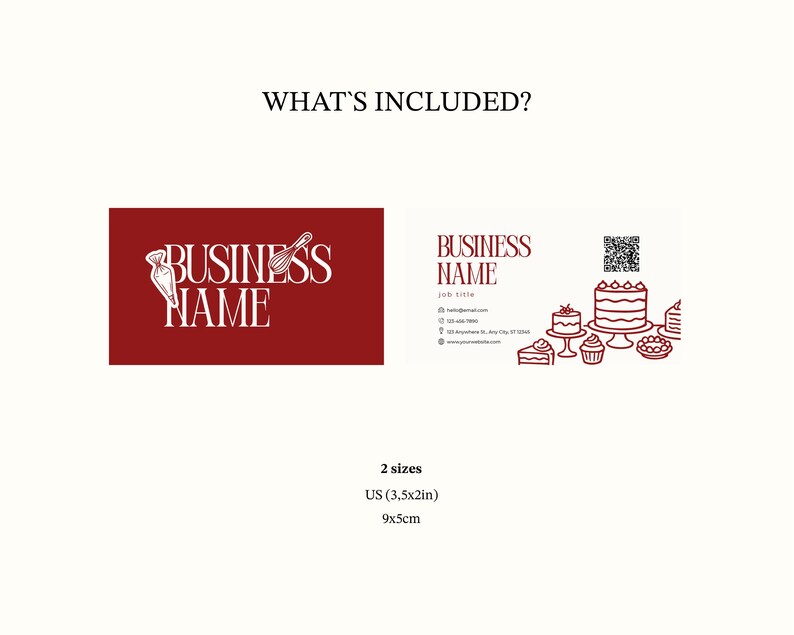 Editable Bakery Business Card Template: Pastry Chef Design (canva ...