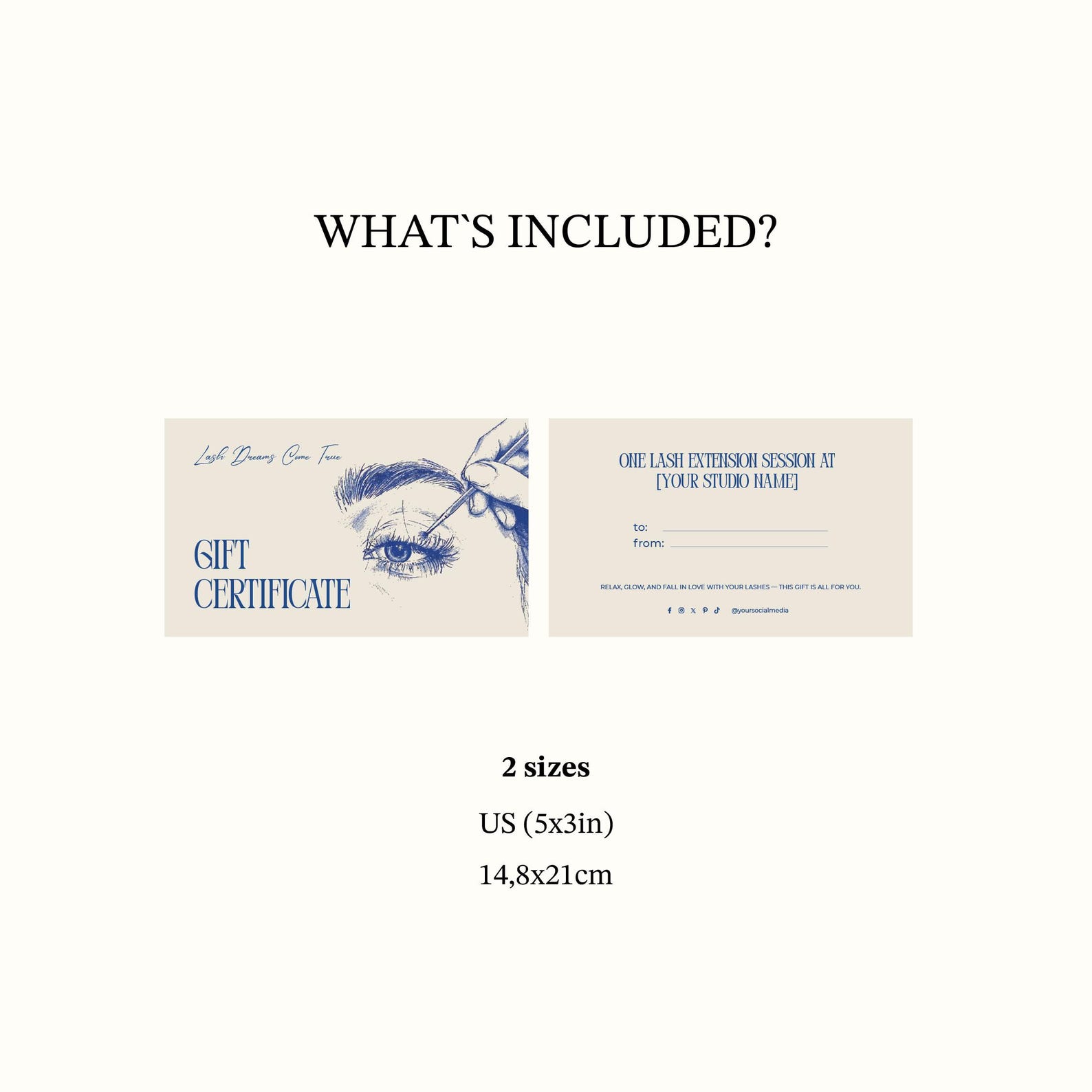 Lash Extension Gift Certificate Template: Elegant Salon Voucher ...