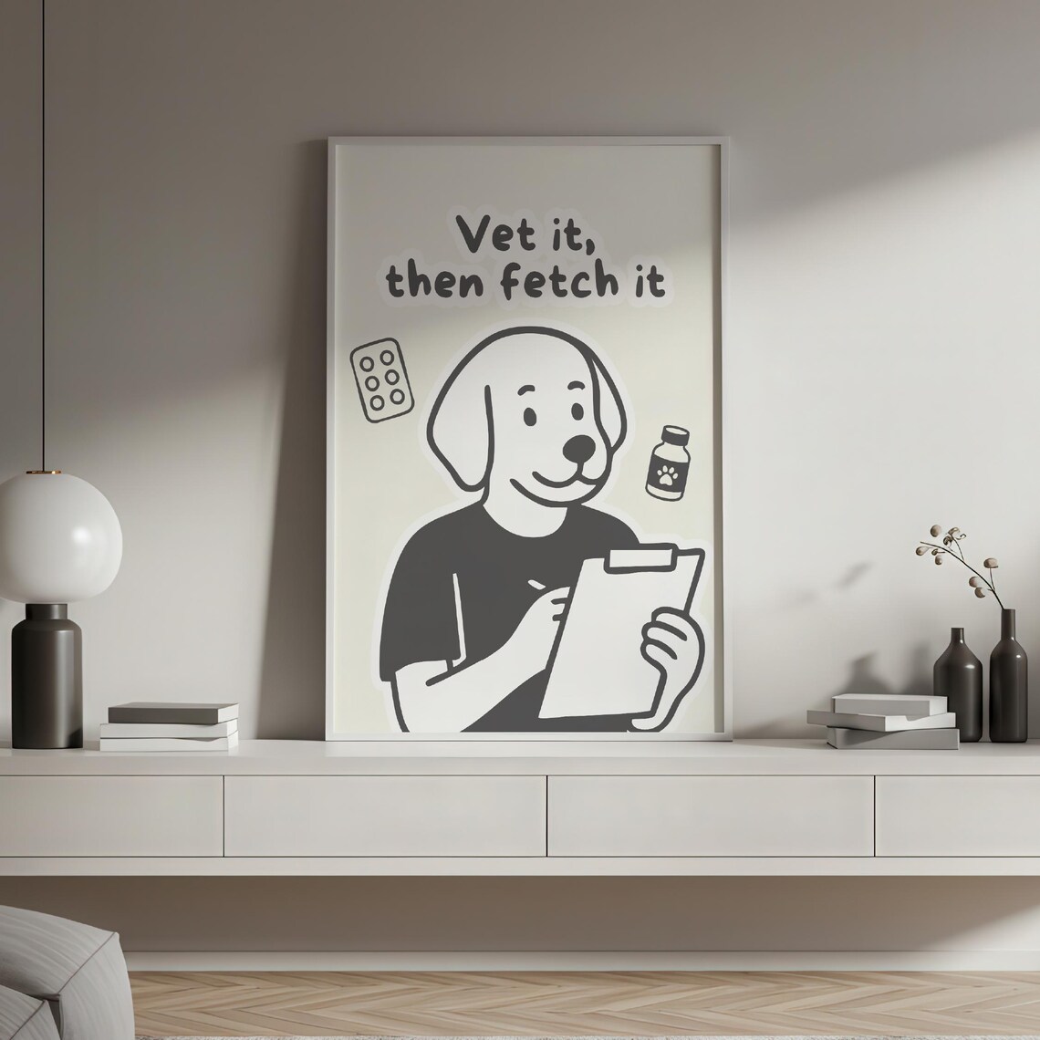 Fun Vet Clinic Wall Art - Set of 6 Printable Posters With Cute Dogs ...