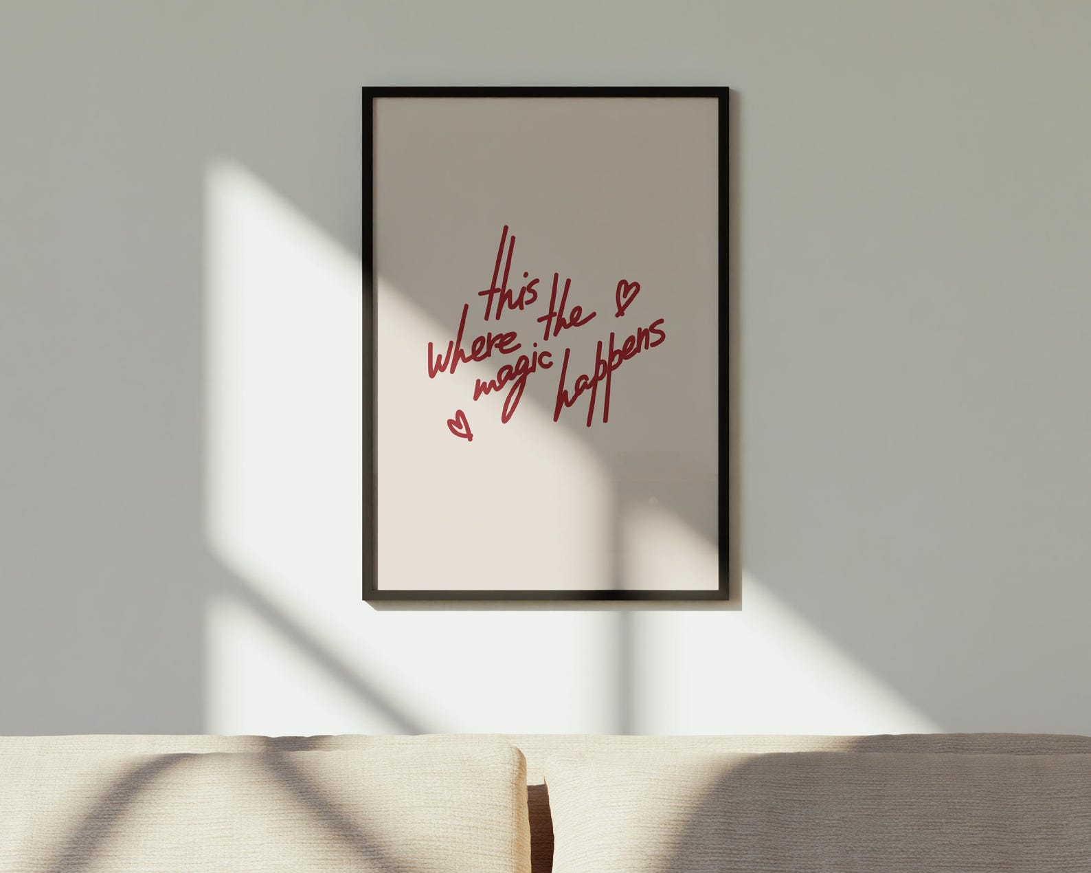 Red Nail Salon Poster Set: Modern Beauty Studio Decor (digital Download ...