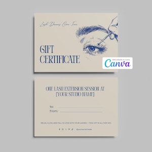 Lash Extension Gift Certificate Template: Elegant Salon Voucher ...
