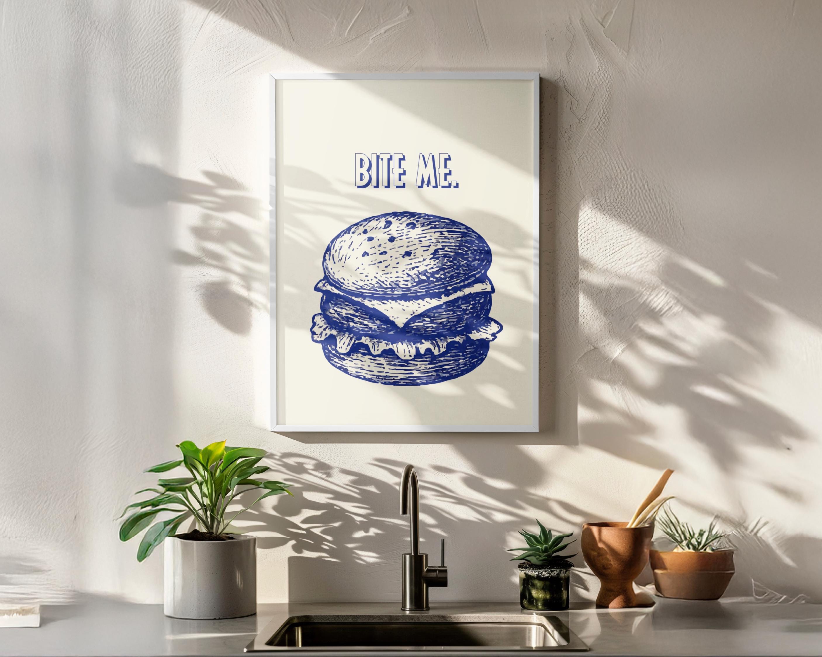 Funny Kitchen Posters – Set of 6 Vintage Food Prints | Editable in ...