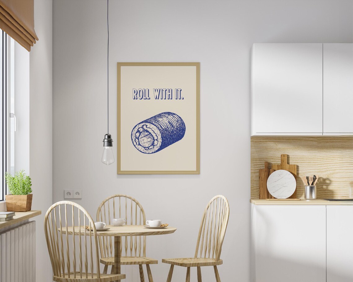 Funny Kitchen Posters – Set of 6 Vintage Food Prints | Editable in ...