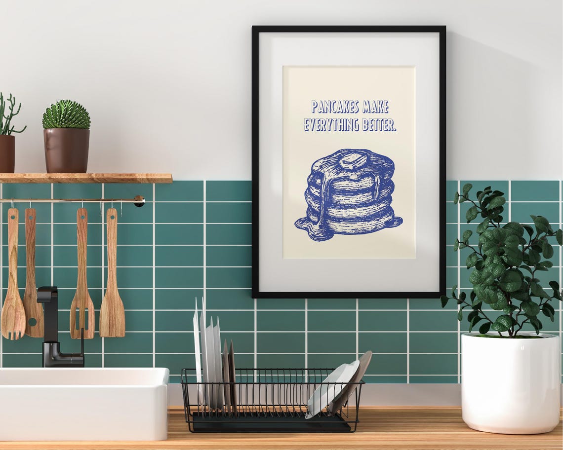 Funny Kitchen Posters – Set of 6 Vintage Food Prints | Editable in ...