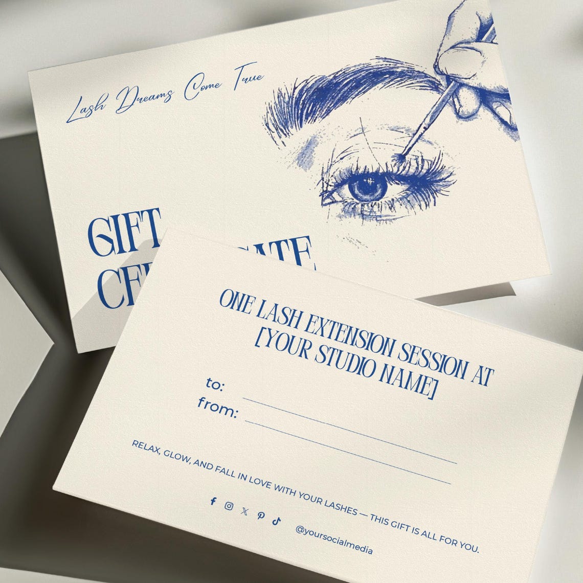 Lash Extension Gift Certificate Template: Elegant Salon Voucher ...