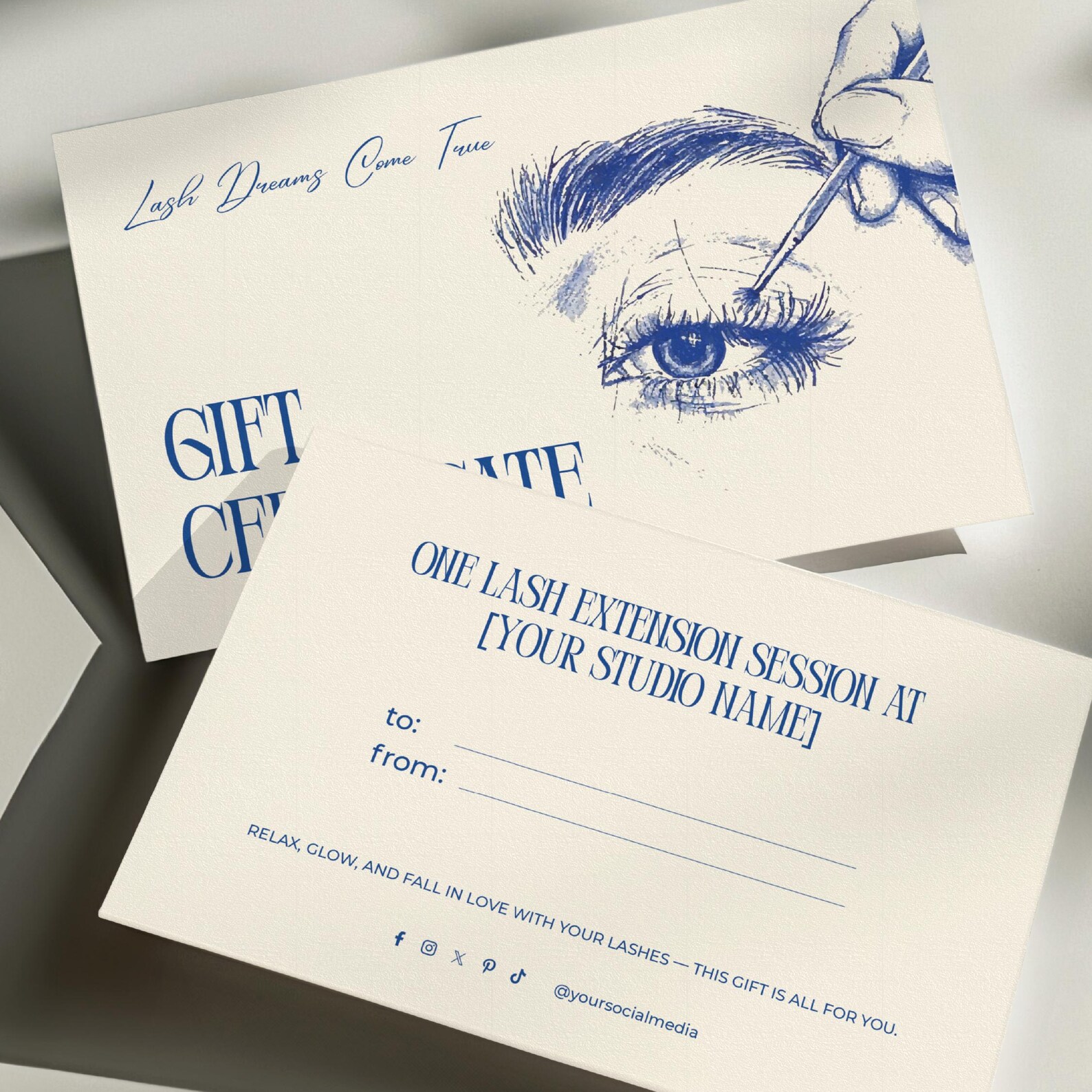 Lash Extension Gift Certificate Template: Elegant Salon Voucher ...
