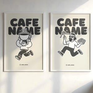 Cafe Posters Set – Black and White Printable Wall Art for Coffee Shops ...