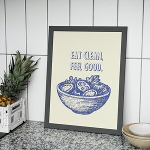 Funny Kitchen Posters – Set of 6 Vintage Food Prints | Editable in ...