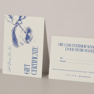 Lash Extension Gift Certificate Template: Elegant Salon Voucher ...