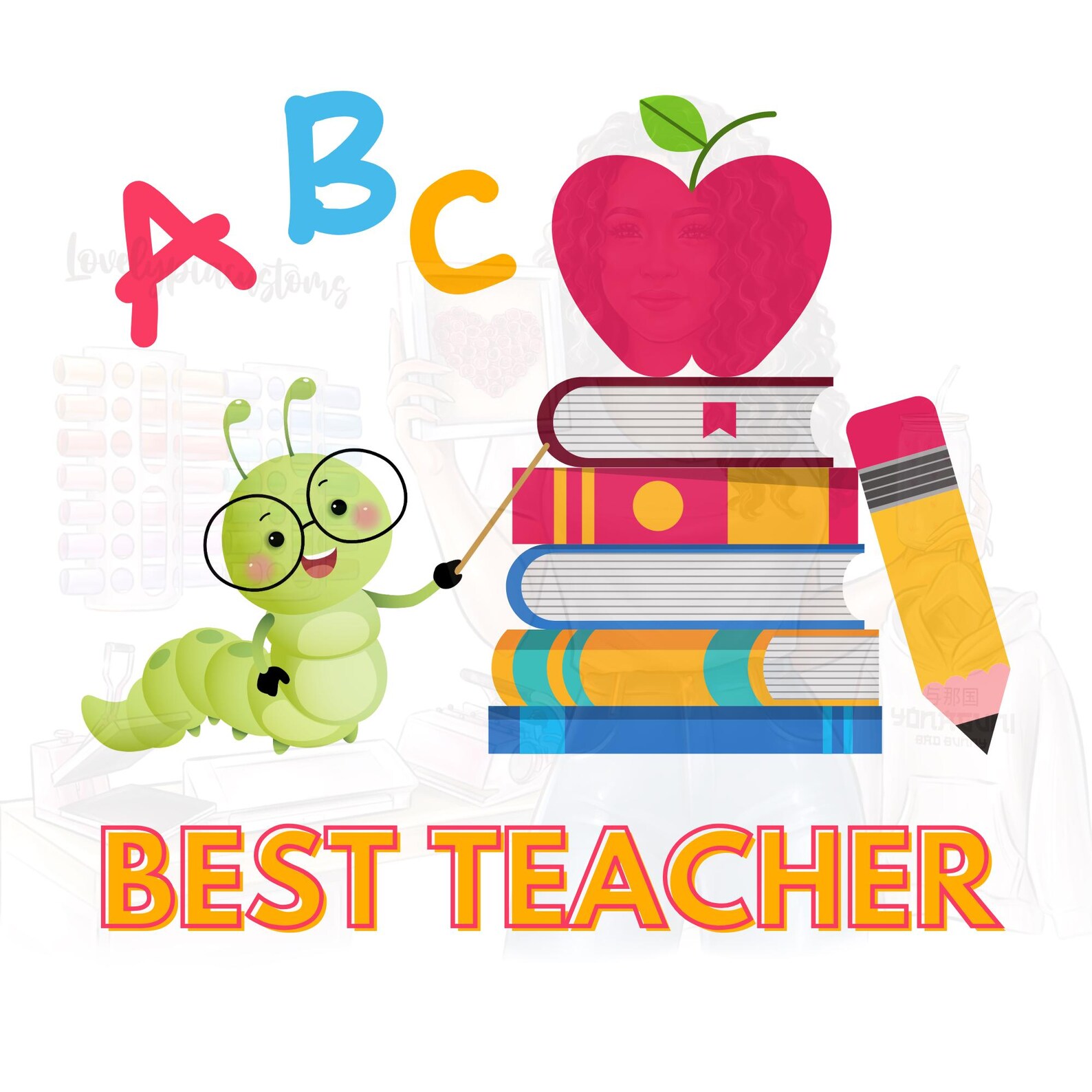 Best Teacher PNG - Etsy