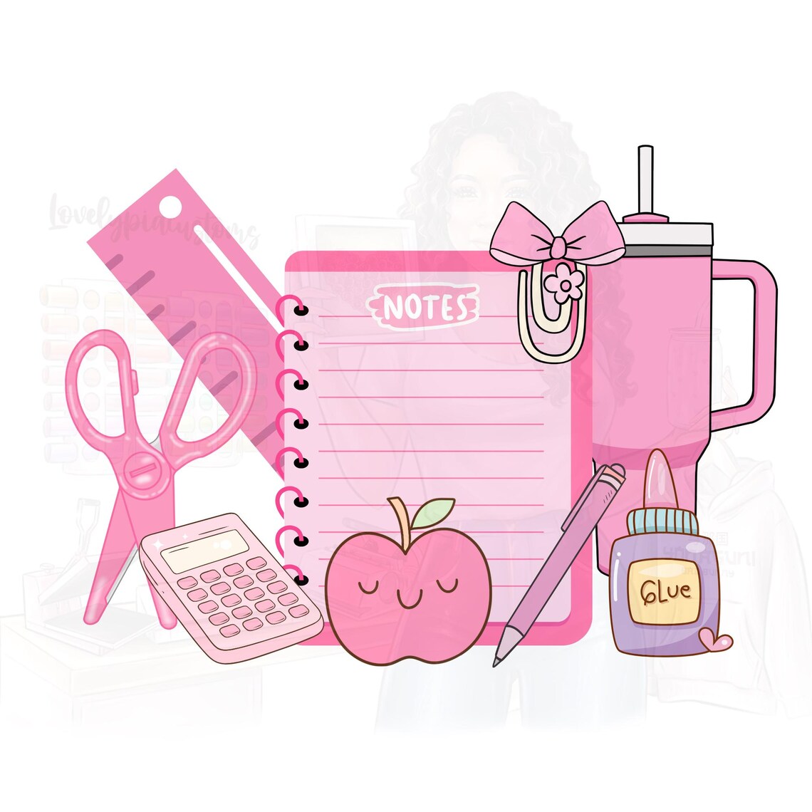 PINK TEACHER PNG - Etsy