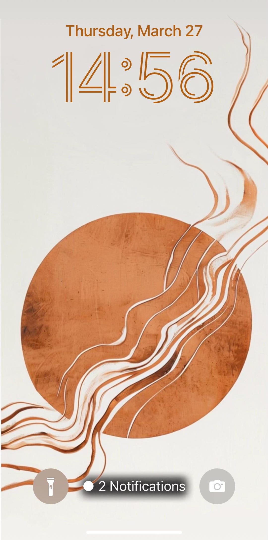 IPhone Screenaver - Burnt Orange / Amber - Abstract Art - 1 Lock Screen ...