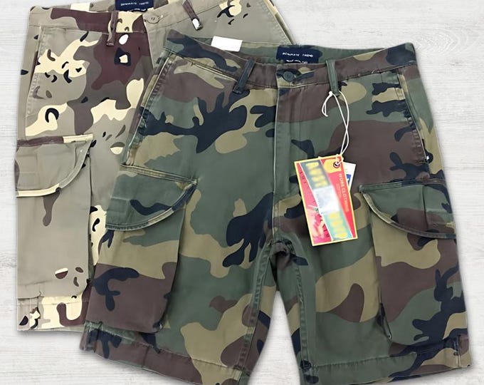 Vintage Shorts / Camo Shorts / 1960s US Army Camo Cargo Shorts Cut Offs ...