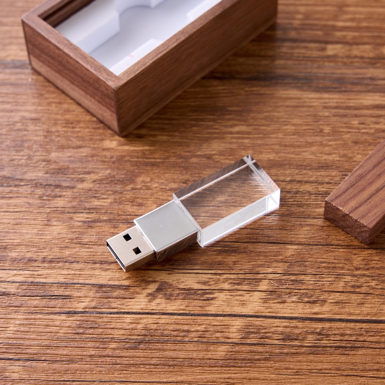 Custom Crystal USB 2.0 Flash Drive With Box, 8GB-128GB Personalized ...