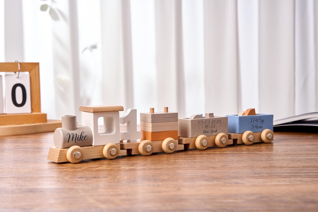 Personalized Train Toy | Wooden Train With Name | First Birthday Gifts ...