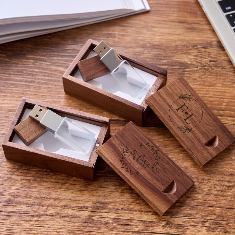 Custom Crystal USB 2.0 Flash Drive With Box, 8GB-128GB Personalized ...