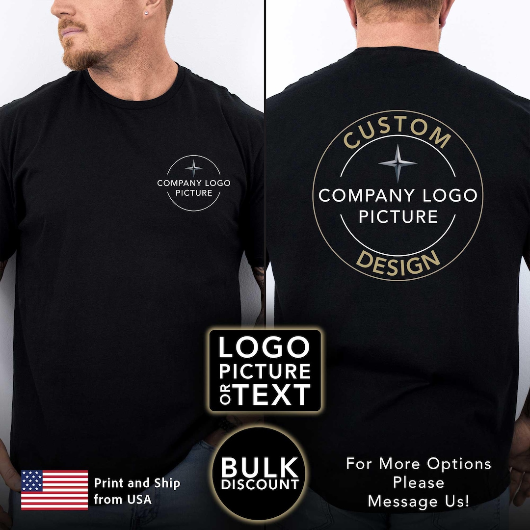 Front and Back Your Custom Design T-shirt, Personalized Shirt, Your Own ...