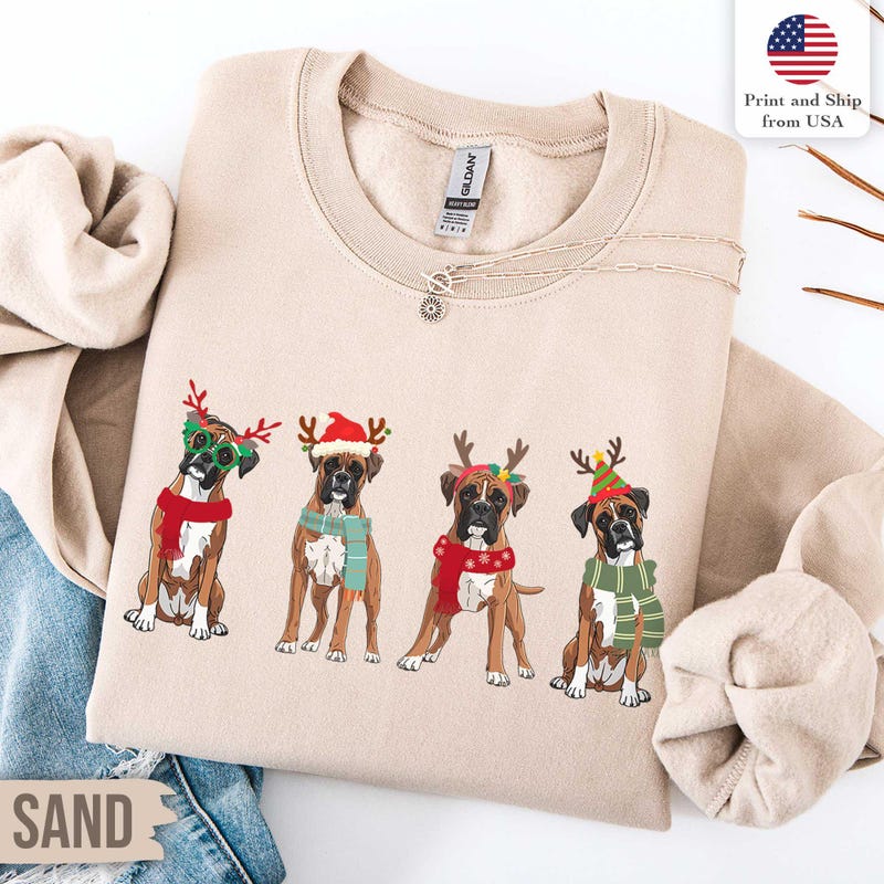 Boxer Dog Mens Sweater - Etsy