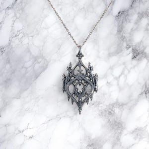 Gothic Chandelier Necklace, Stainless Steel Pendant - Etsy