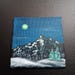 Mini Winter Landscape Painting Hand-painted Magnet 2 Mountain Snow ...