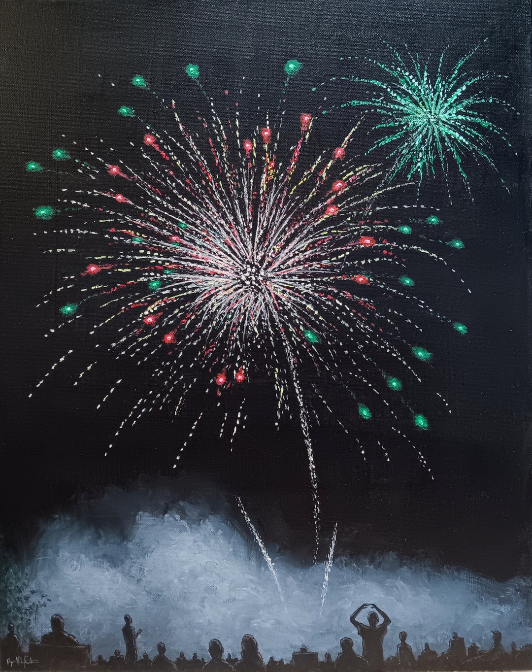 Grand Finale Original Painting by Artist Ryan S Klopfenstein Fireworks ...