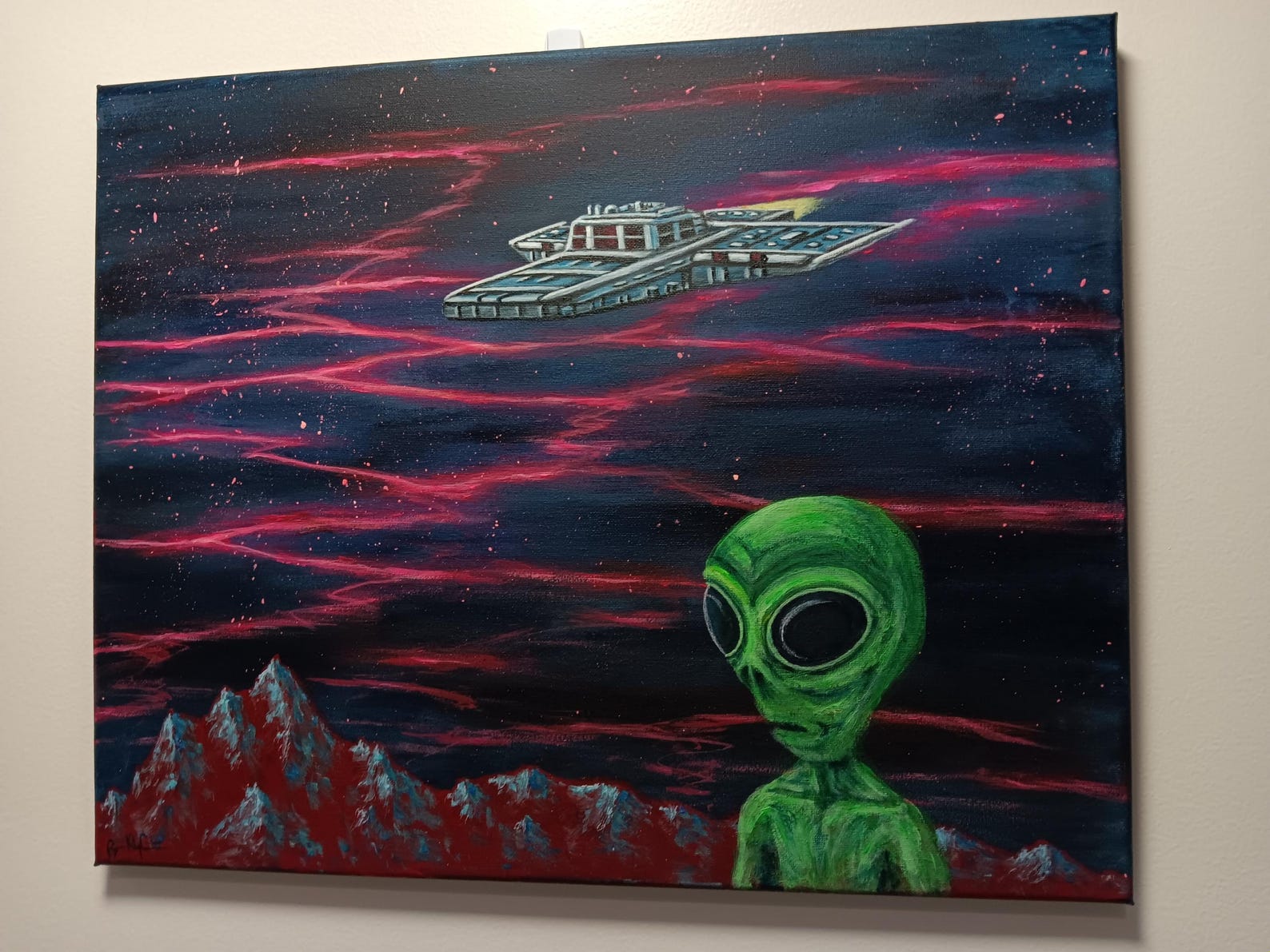 FALX8 Original Sci-fi Painting by Artist Ryan S Klopfenstein Alien ...