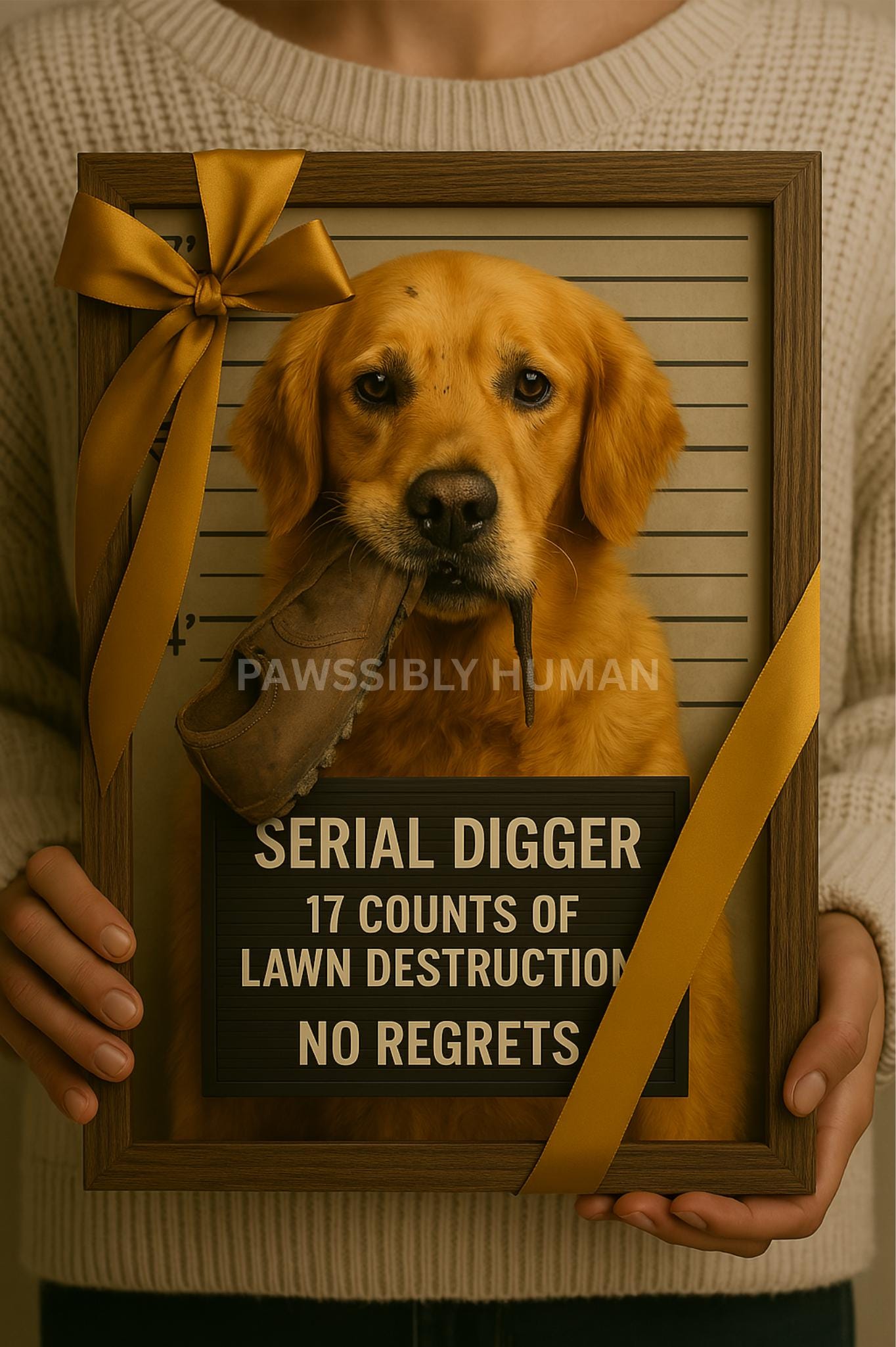 Serial Digger – Funny Golden Retriever Mugshot Print (digital Download ...